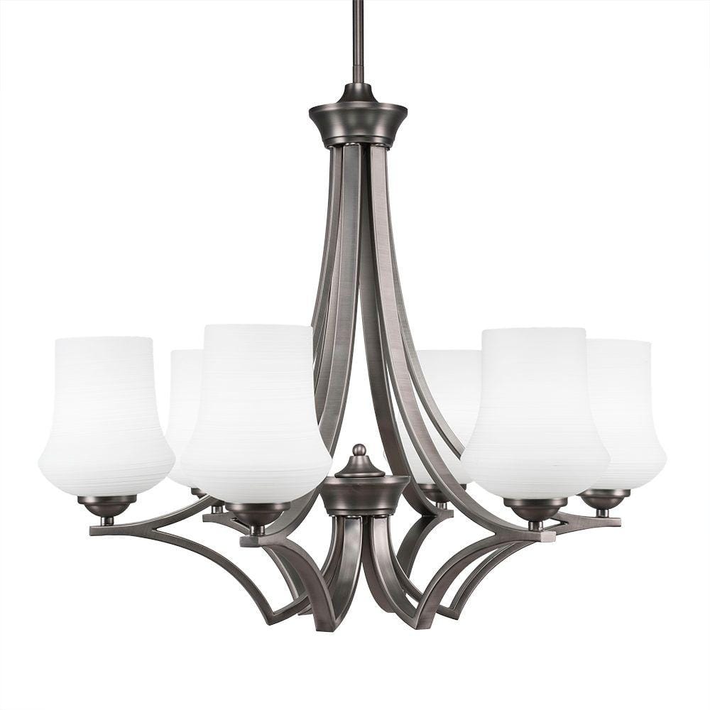 Cleveland 6 -Light Graphite Cluster Chandelier for Dinning Table with 5 ...