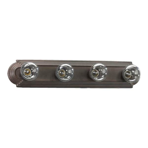 Quorum INTERNATIONAL 24 in. 4-Light Toasted Sienna Vanity Light with ...