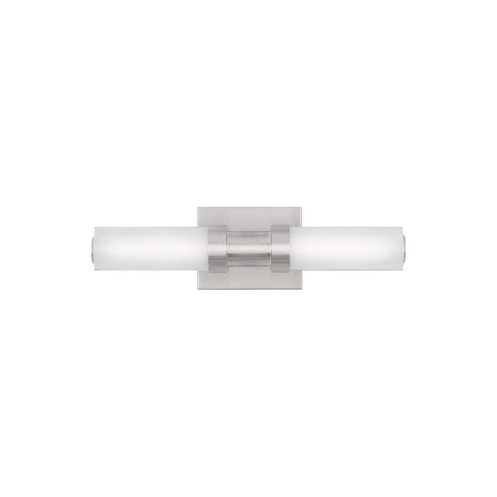 Generation Lighting Kiel 18 in. Small 2-Light Brushed Nickel LED Vanity ...