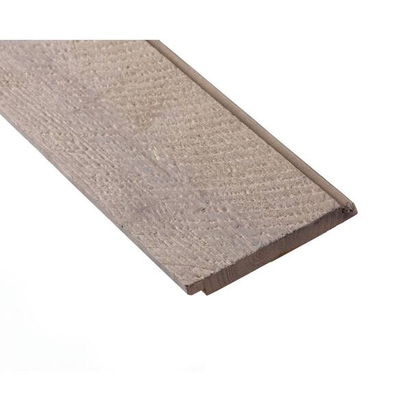 1 in. x 6 in. x 12 ft. Premium Kiln-Dried Grey Shiplap Spruce Board ...