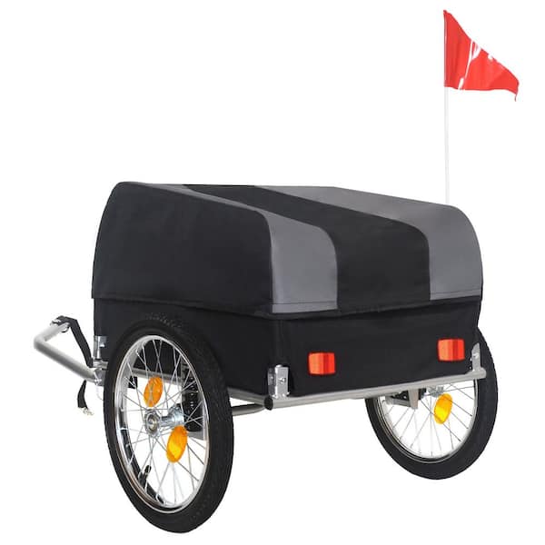 88 lbs Bike Cargo Trailer-Foldable Bicycle Cart with 16" All-Terrain ...