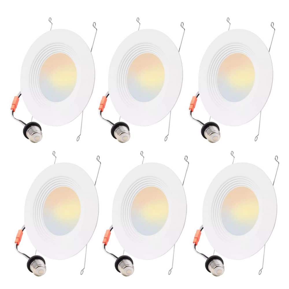 KOAOEIRS 6 in. 120-277V E26 Integrated LED Recessed Trim Light 1050 LM ...
