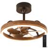 Brightown 20.5 in. Smart Indoor Brown Low Profile Ceiling Fan 6500K ...