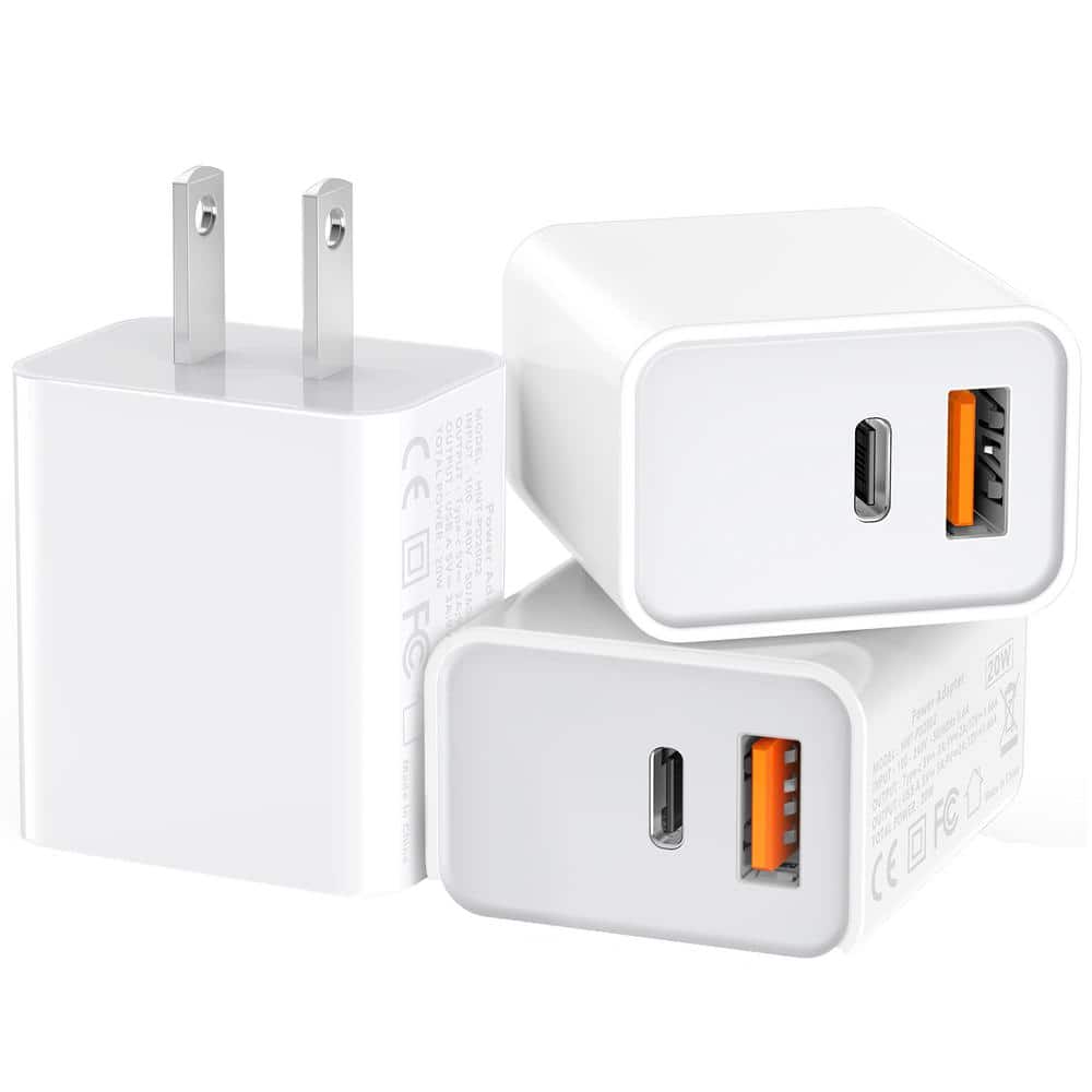 Vrbgify Fast Plug Charging 20-Volt USB Wall Charger Power Adapter with ...