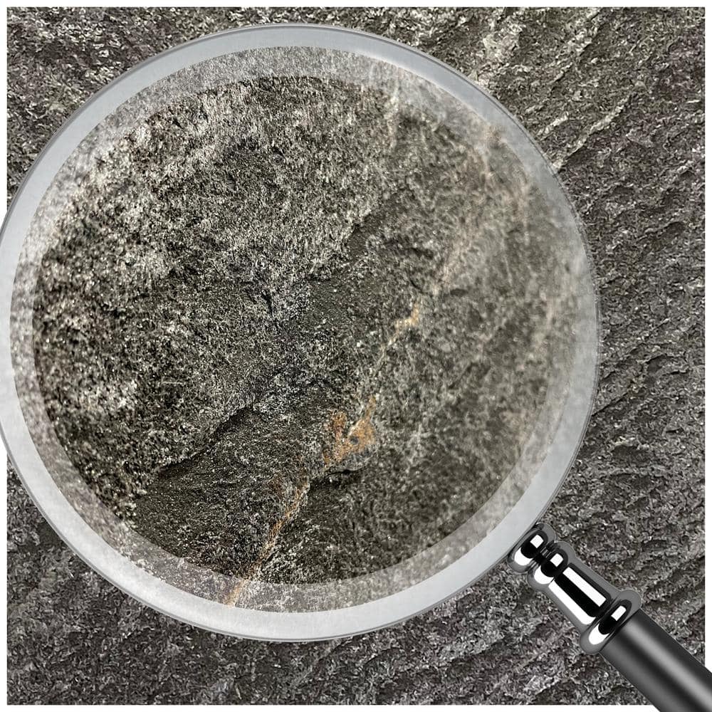 Slate-Lite 11 in. x 4 in. Galaxy Black Sample Slate Thin and Flexible ...