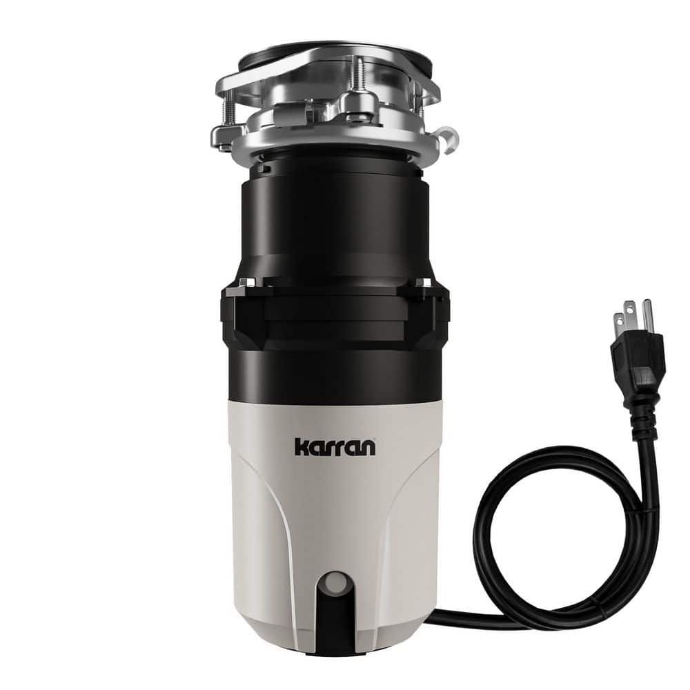 Karran 1/3 HP Continuous Feed Garbage Disposal with Power Cord KGD230 ...