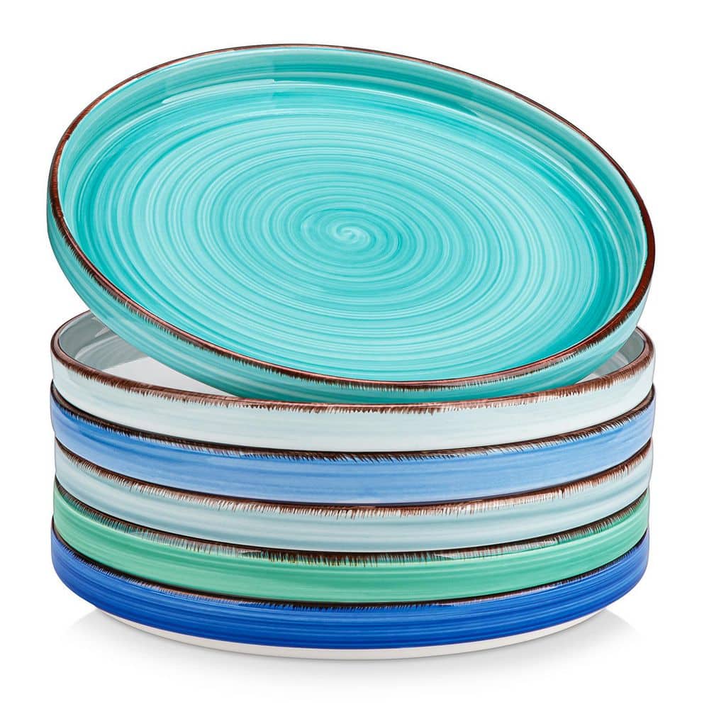 vancasso 8.5 in. Multi-Blue Stoneware Dessert Plate (Set of 6 ...