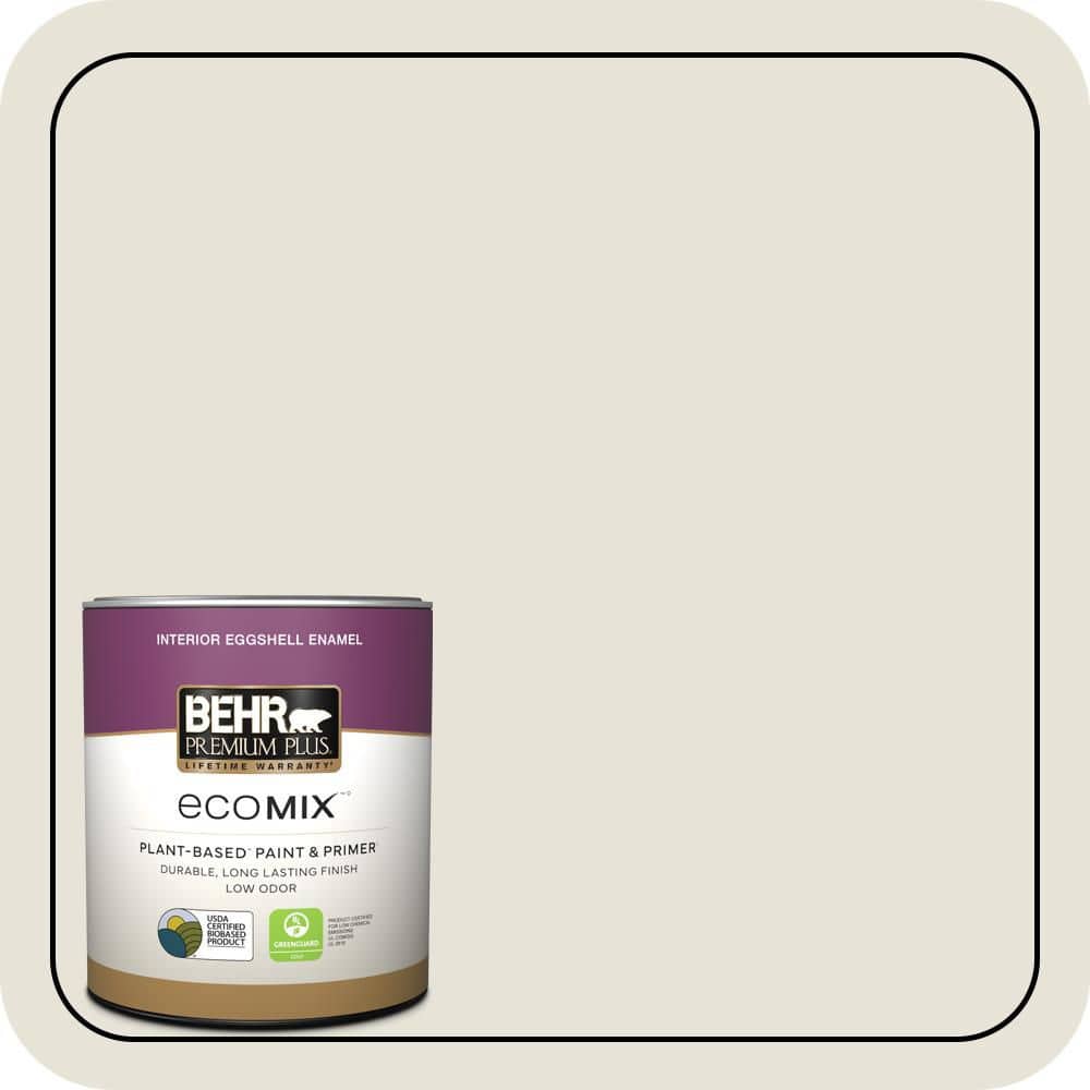 BEHR PREMIUM PLUS 1 qt. #PWN-60 French Chateau Eggshell Enamel EcoMix ...