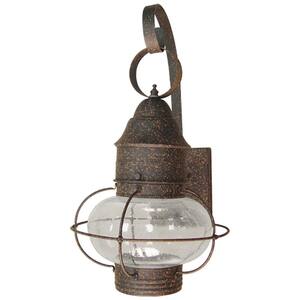 Volume Lighting 1-Light Indoor or Outdoor Golden Rust Aluminum Lamp ...