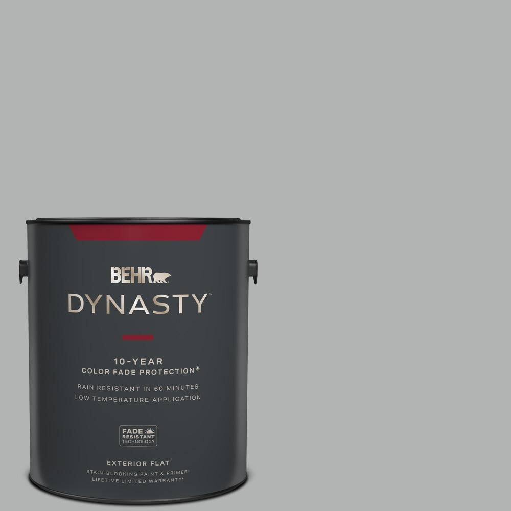 BEHR DYNASTY 1 gal. #PPU26-08 Silverstone Flat Exterior Stain-Blocking ...