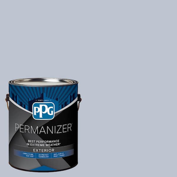 PERMANIZER 1 gal. PPG1041-4 Blue Dolphin Flat Exterior Paint PPG1041 ...
