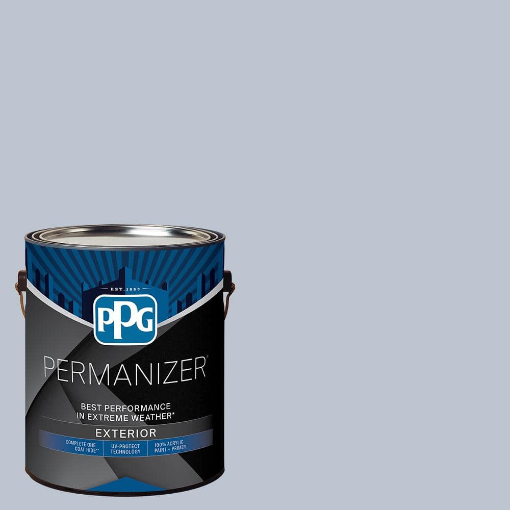 PERMANIZER 1 gal. PPG1041-4 Blue Dolphin Semi-Gloss Exterior Paint ...