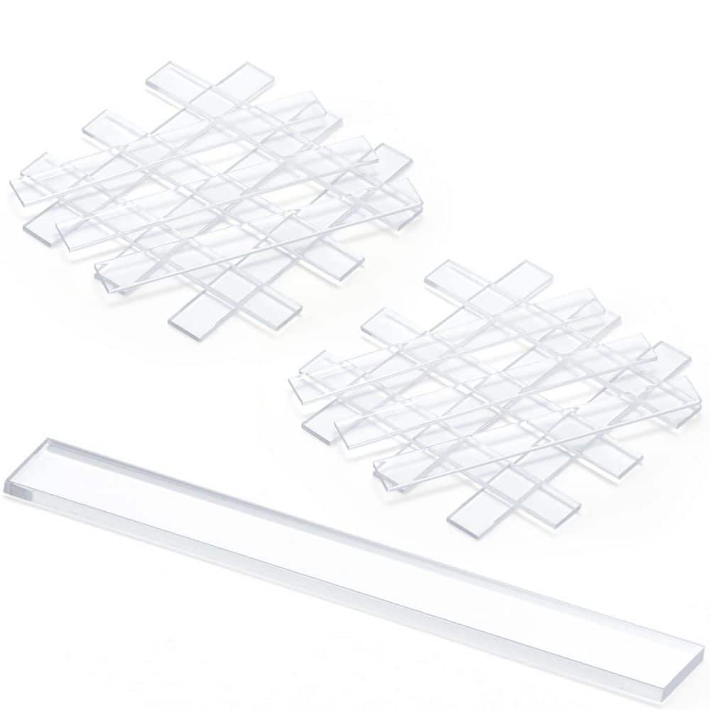 NVNOO 0.04 in. x 0.25 in. x 2 in. Clear Setting Blocks for Glass Clear ...