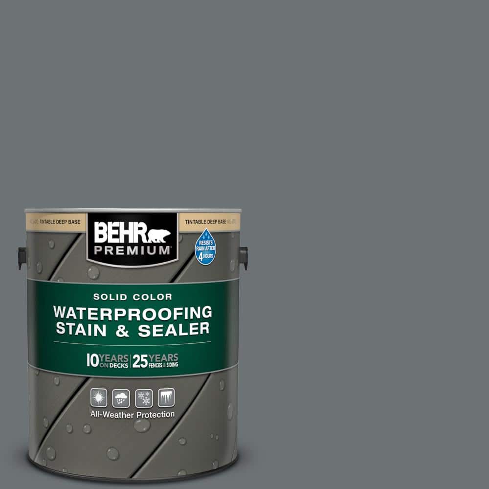 BEHR PREMIUM 1 gal. #MQ5-28 Dawn Gray Solid Color Waterproofing ...
