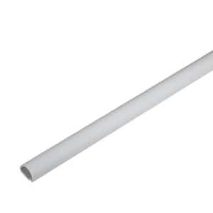 WIRE TRAK Wire Guard 1.5 in. x 5 ft. Flanged U-Channel Raceway, Gray ...