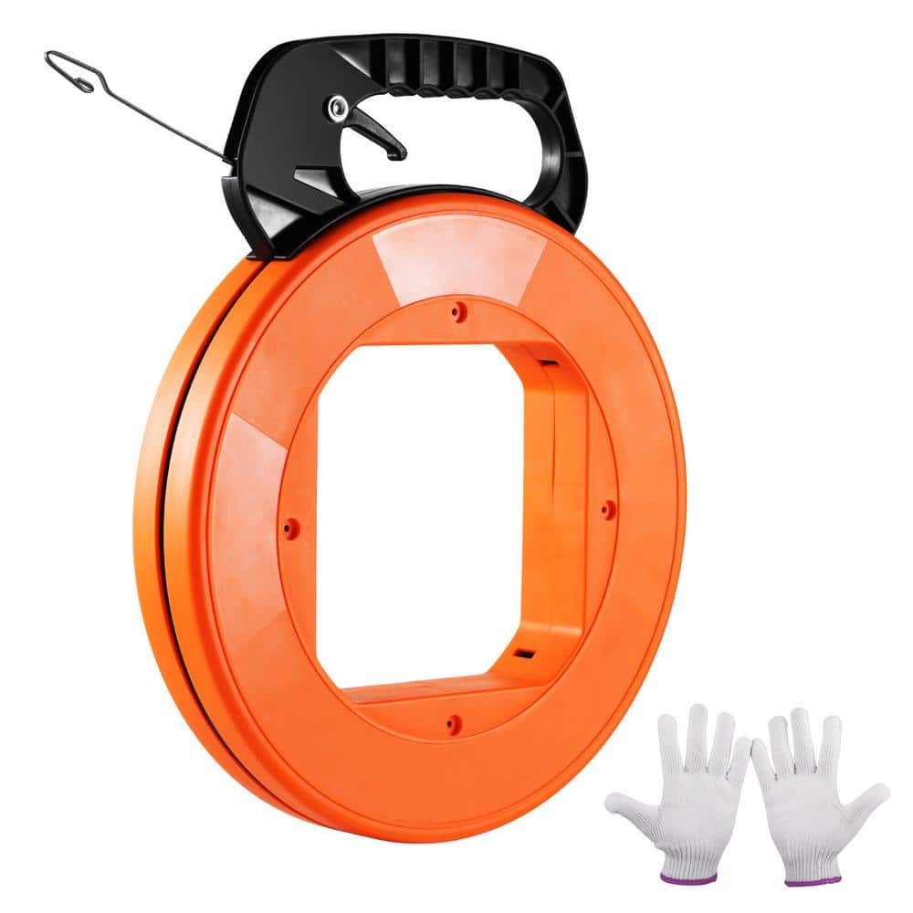 VEVOR Fish Tape 120 ft. 1/8 in. Steel Wire Puller with Optimized ...