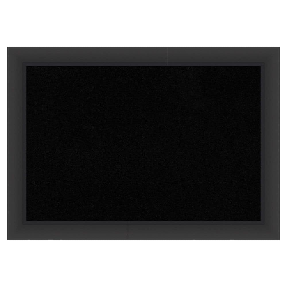 Amanti Art Sloped Black 41 in. x 29 in. Poly Framed Black Cork Memo ...
