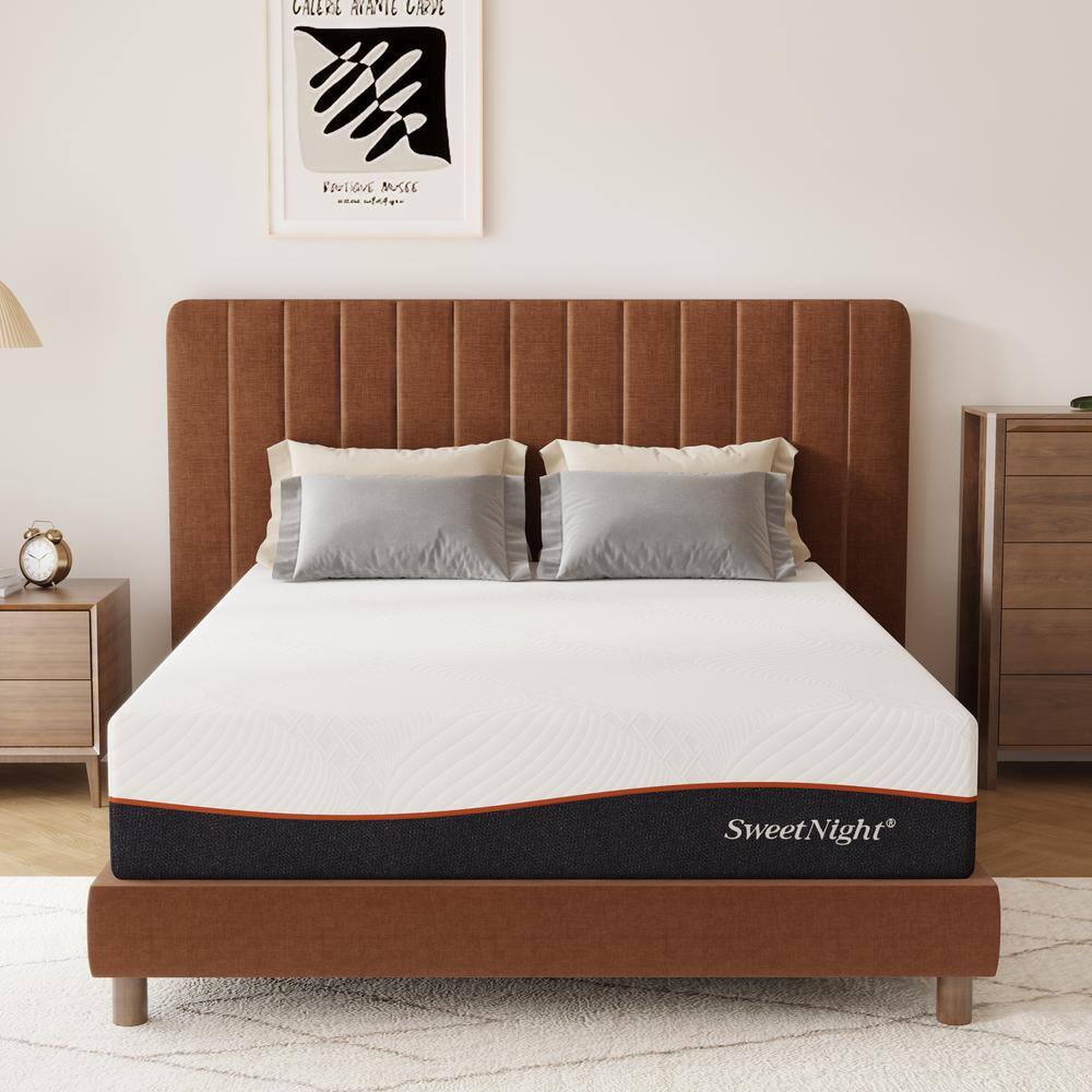 Sweetnight Cooling King Size Medium Memory Foam 12 in. Mattress, Both ...