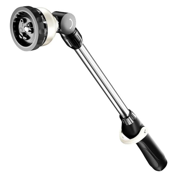 Heavy Duty Metal Garden Hose Nozzle 4 Pattern Adjustable Handheld Water ...