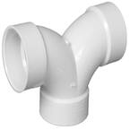 NIBCO 2 in. PVC DWV Double 90-Degree All Hub Elbow Fitting C4837HD2
