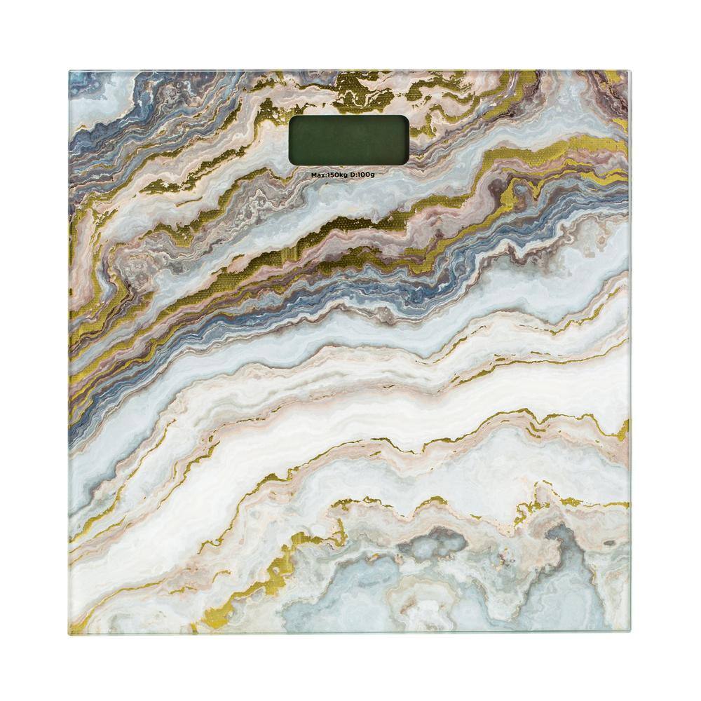 Bath Bliss Digital Glass Scale in Agate Design 10056-G-AGATE - The Home ...