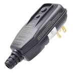 ELEGRP 4.67 in. 15 Amp Manual Reset 3 Prong Portable GFCI Replacement ...