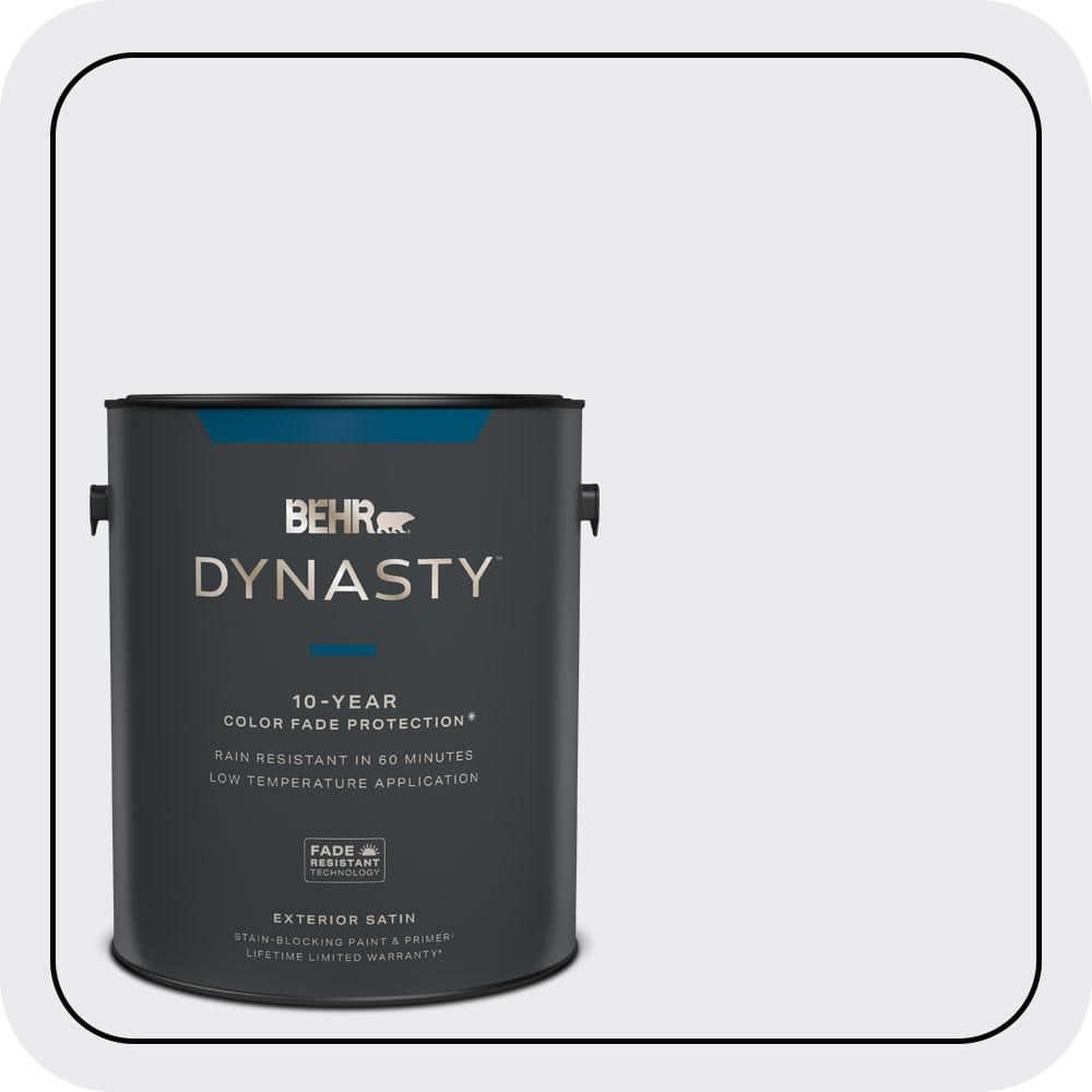 BEHR DYNASTY 1 gal. #650E-1 Lace Cap Satin Enamel Exterior Stain ...