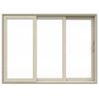 JELD-WEN V4500 Multi-Slide 105 in. x 80 in. Right-Hand Low-E White Vinyl 3-Panel Prehung Patio ...