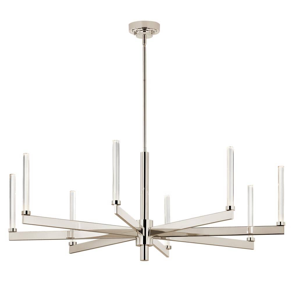KICHLER Sycara 48.5 in. 8-Light Integrated LED Polished Nickel Modern ...