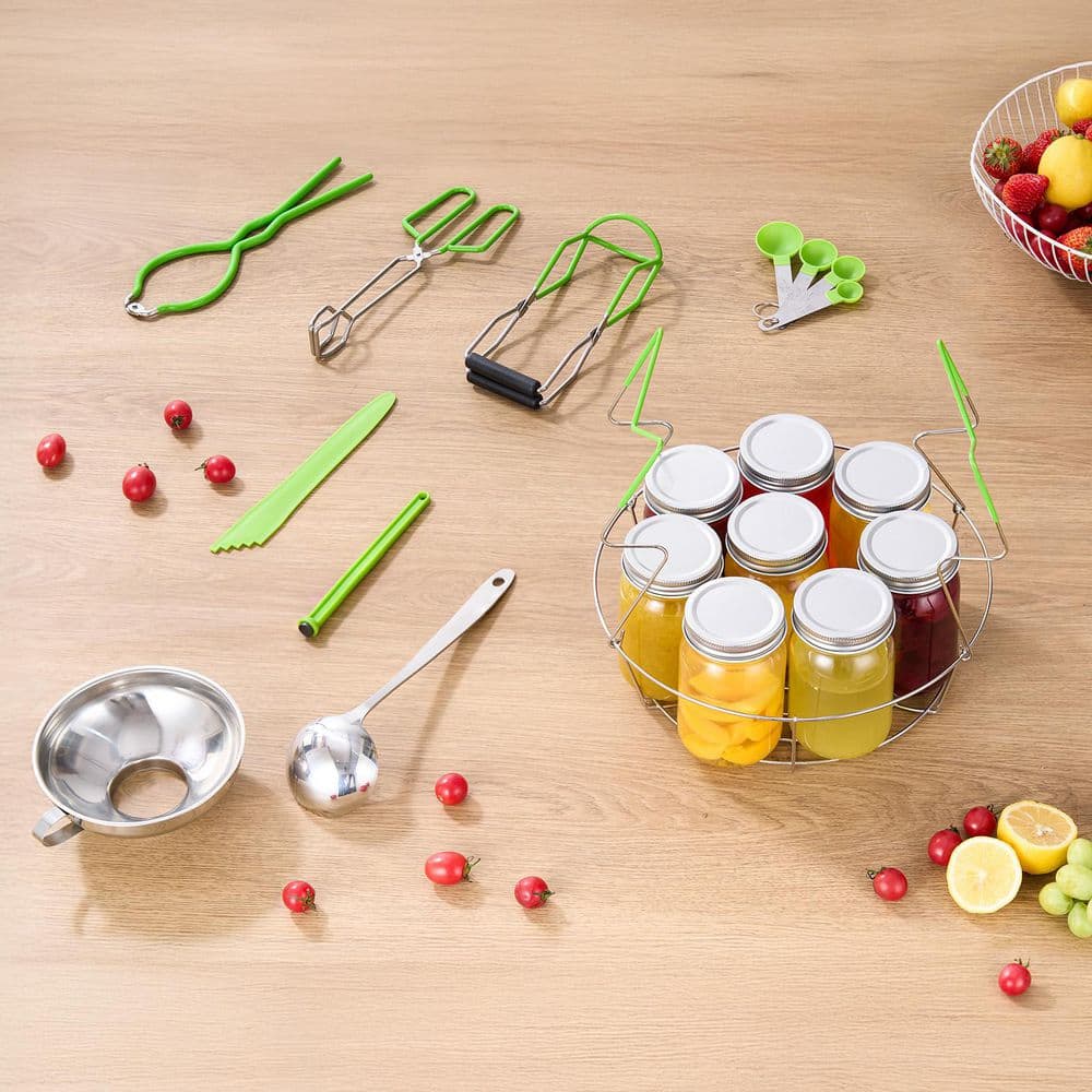 SKYSHALO Canning Supplies Starter Kit 9 Pieces Corrosion Resistant Food ...