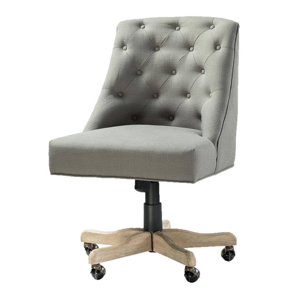 Grey Fabric Task Chair with Tufted Back LC-952364 - The Home Depot