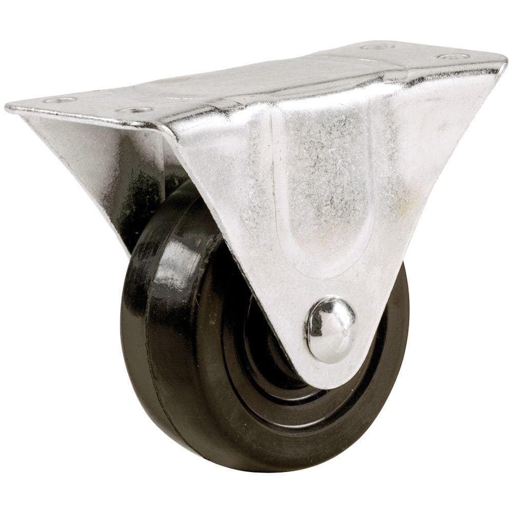 Everbilt 3 in. Soft Rubber Rigid Caster with 175 lb. Load Rating 49483 ...