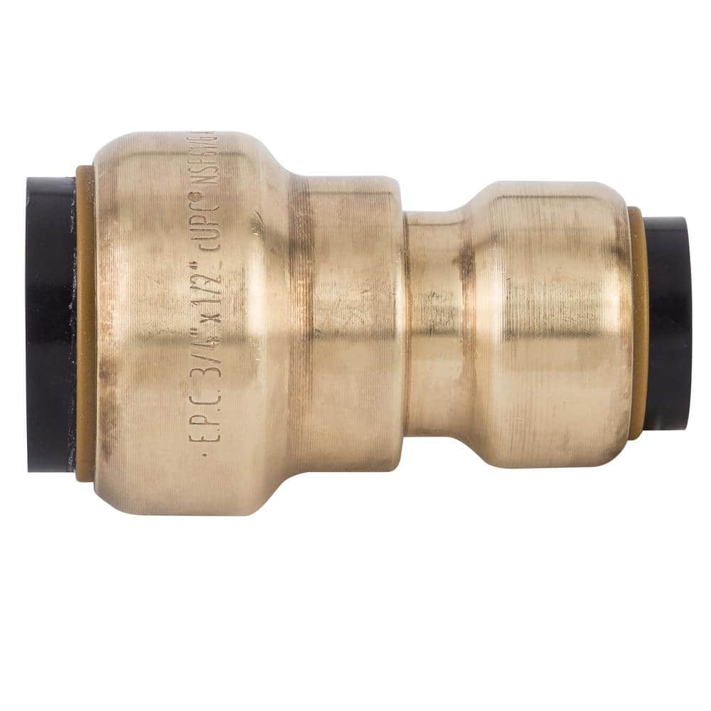 Tectite 3/4 in. x 1/2 in. Brass Push-to-Connect Reducer Coupling FSBC3412 - The Home Depot