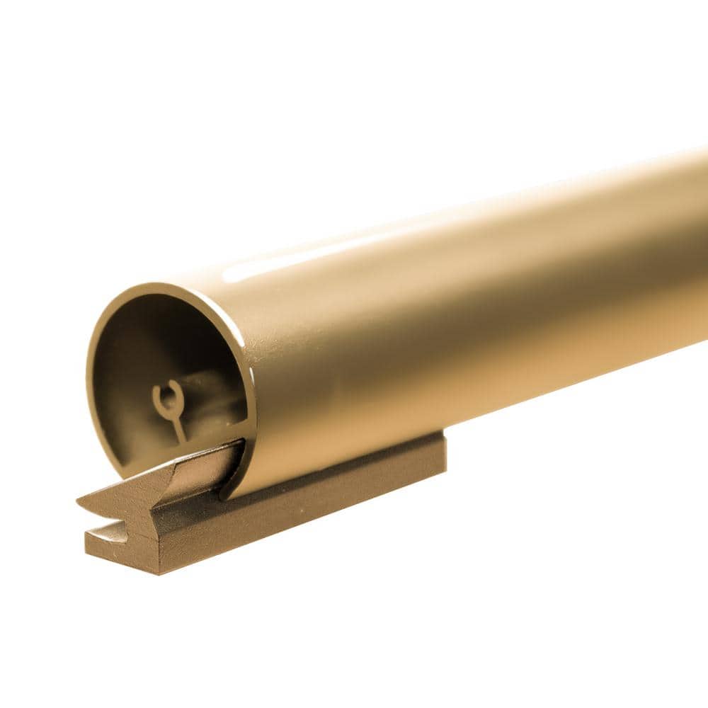 MEADOW LANE 1-1/4 in. Dia x 48 in. L Polished Brass Rail EG.4004.06 ...