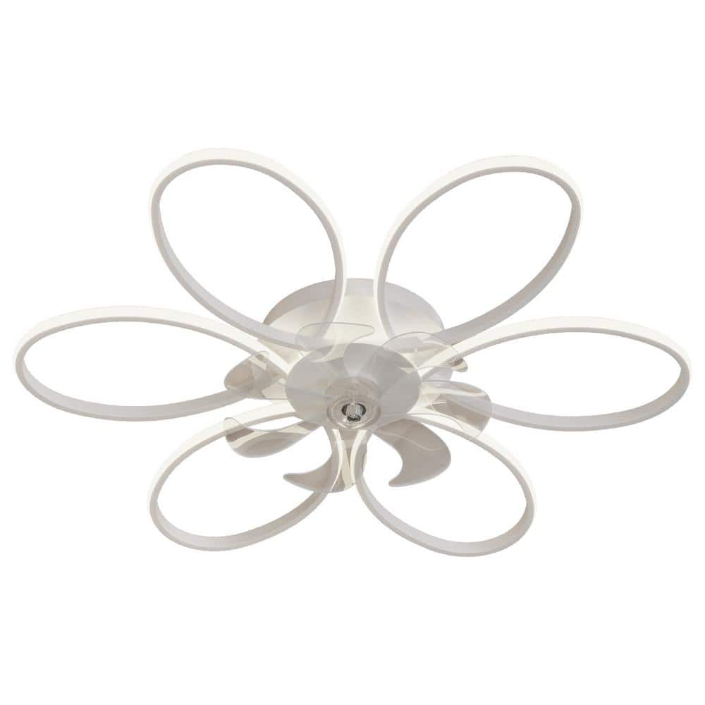 Yardreeze 35in. LED Indoor White Modern Style Ceiling Fan with Lights ...