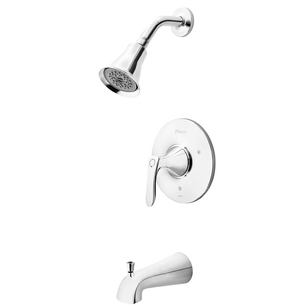 Pfister Weller 1-Handle Tub and Shower Faucet Trim Kit in Polished ...