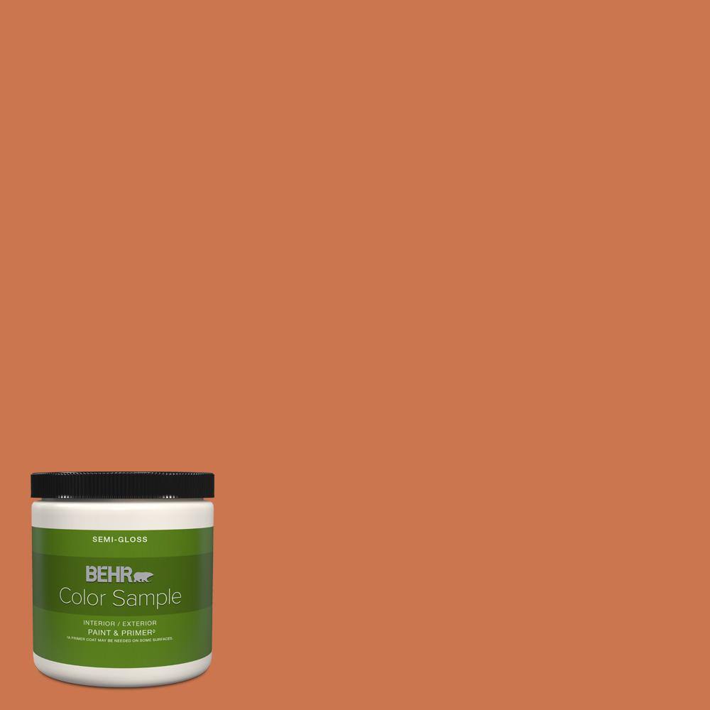 BEHR PREMIUM PLUS 8 oz. #PMD-103 Sweet Carrot Semi-Gloss Interior ...