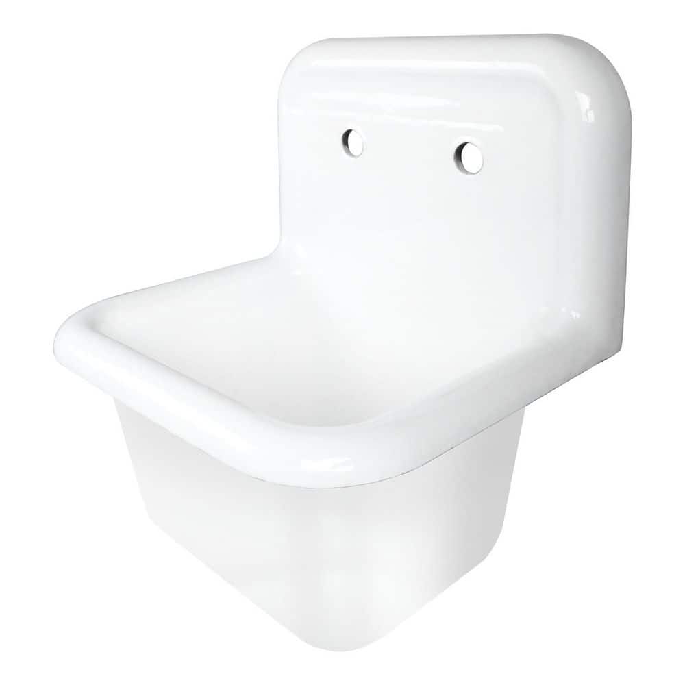 Barclay Products Iman 22 in Cast Iron Wall-Mounted Bathroom Sink in ...