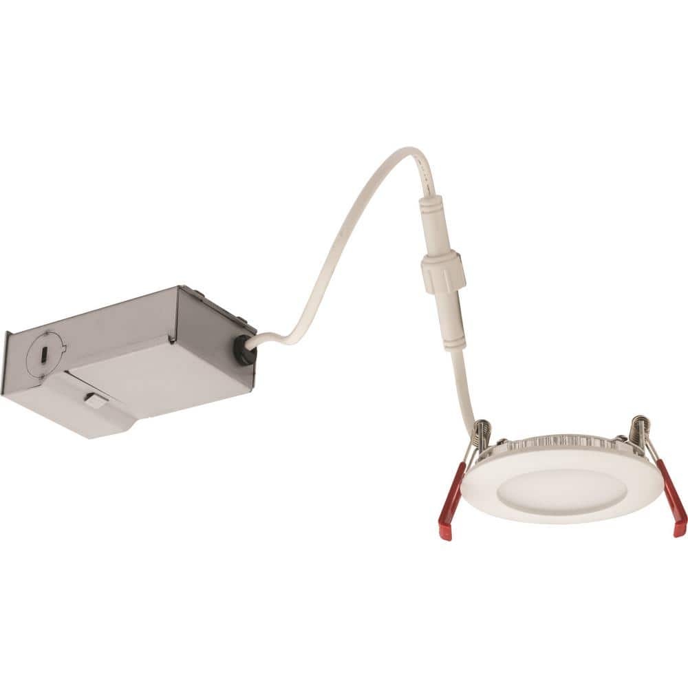 Lithonia Lighting WF3 Wafer 3 in. White Integrated LED Recessed Kit ...