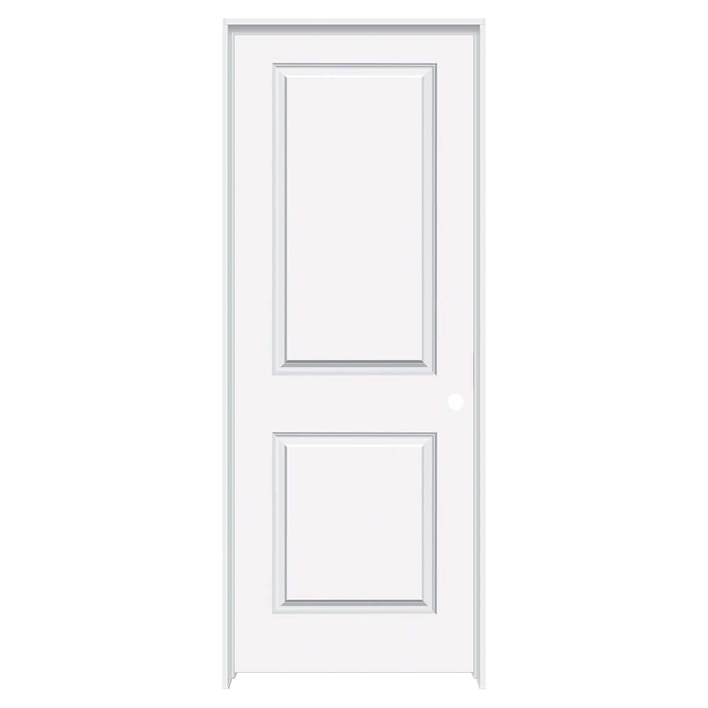 Builders Choice 28 in. x 80 in. 2-Panel Square Top Smooth Left-Hand HC ...