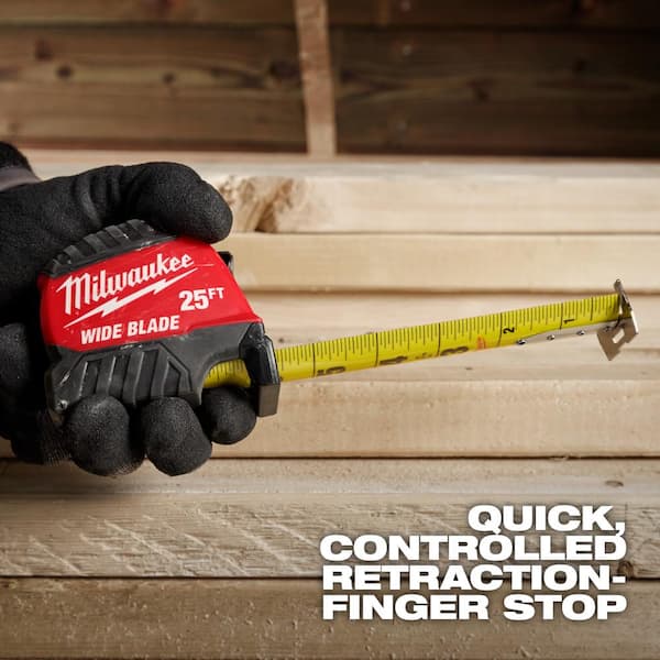 Milwaukee 35 ft. Wide Blade Tape Measure With 18 ft. Reach 48-22-1235 ...
