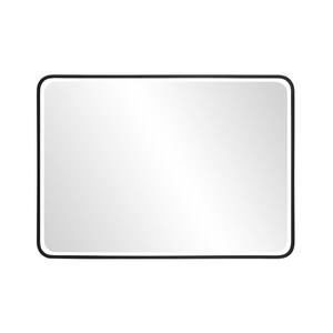 GETLEDEL 27 in. W x 40 in. H Rounded Rectangular Aluminum Frame Beveled ...