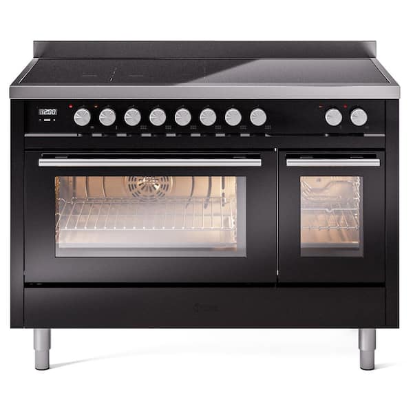 ILVE Professional Plus II 48 in. 6 Zone Freestanding Double Oven ...