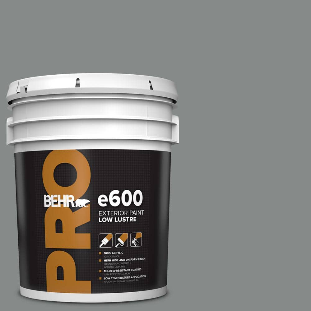 BEHR PRO 5 gal. #N460-5 Slate Rock Low Luster Exterior Paint PR62305 ...