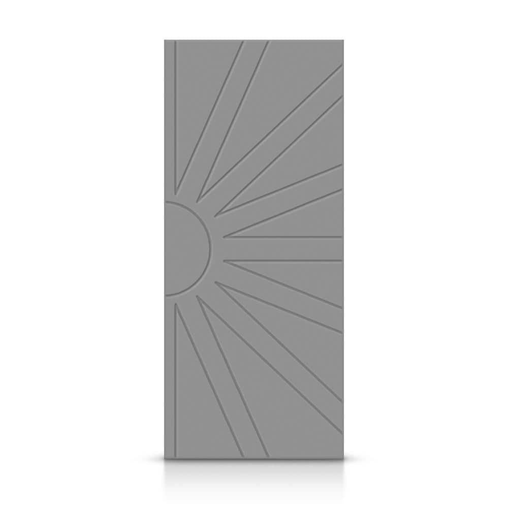 CALHOME 30 in. x 84 in. Hollow Core Light Gray Stained Composite MDF ...