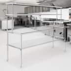 GRIDMANN 72 x 24 in. Stainless Steel Kitchen Utility Table with Bottom ...