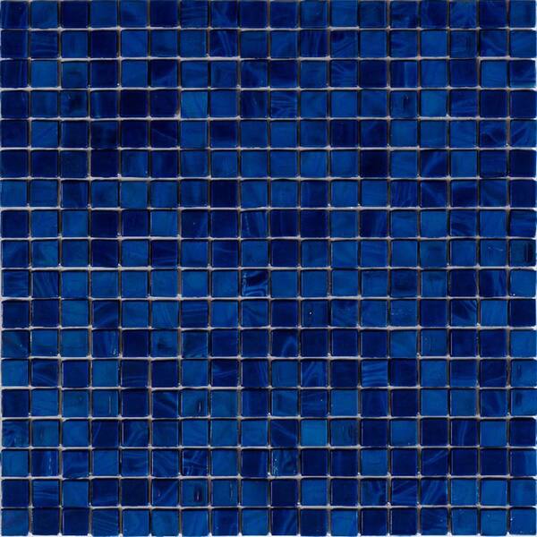 Apollo Tile Skosh 4 in. x 6 in. Glossy Navy Blue Glass Mosaic Uniform ...