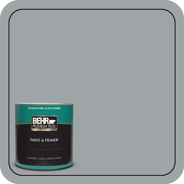 BEHR PREMIUM PLUS 1 qt. #MQ5-30 Silent Film Semi-Gloss Enamel Exterior ...