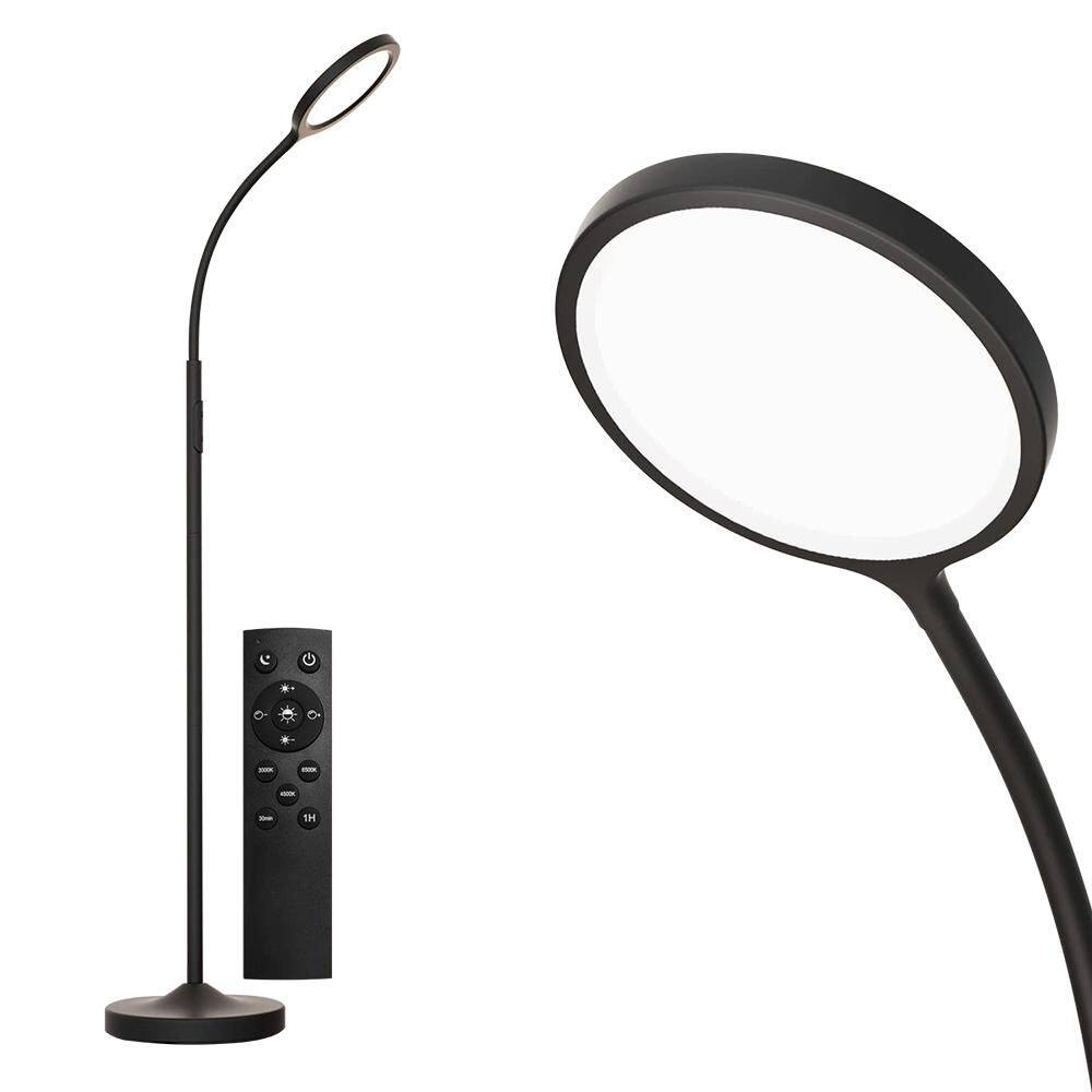 69 in. Black Super Bright Dimmable LED Standard Floor Lamp Lamp-331 ...