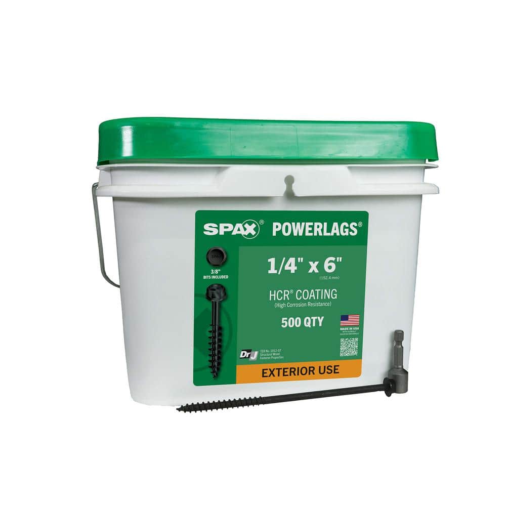 SPAX 1/4 in. x 6 in. Exterior Hex Head Structural Wood Lag Screws ...